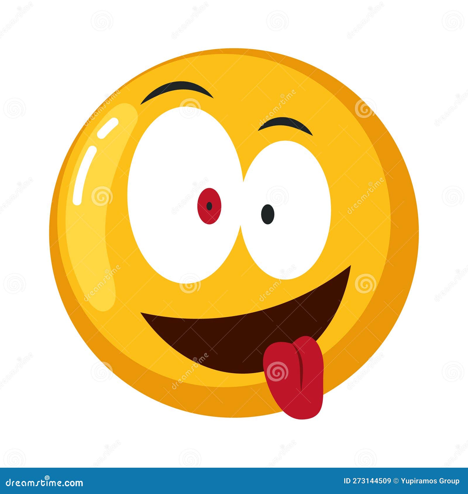 Crazy emoticon face stock vector. Illustration of expression - 273144509