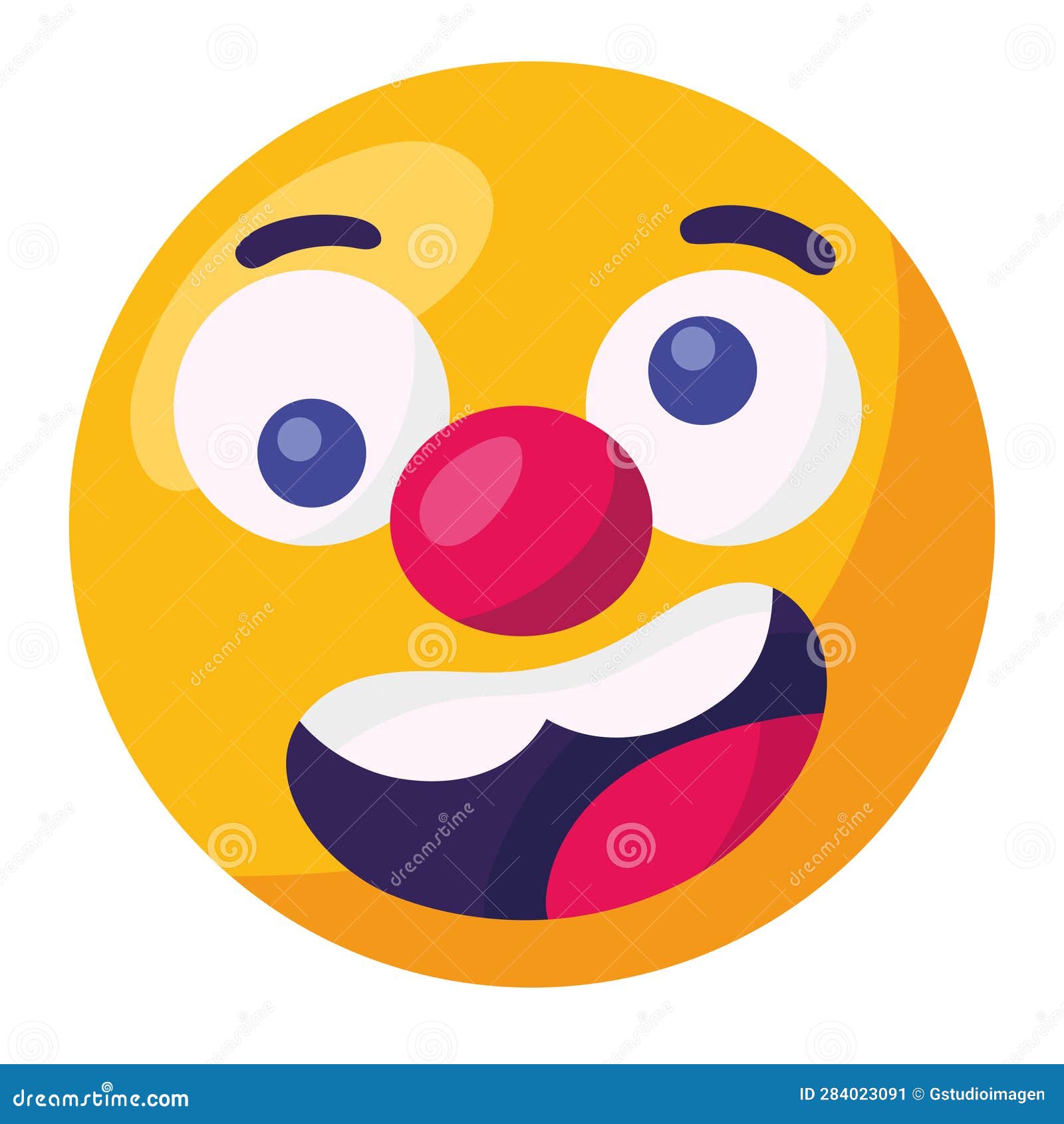 Crazy emoticon face stock vector. Illustration of humor - 284023091