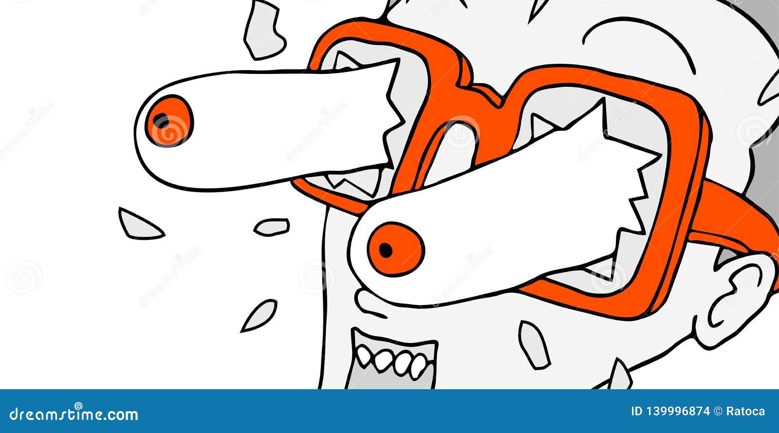 Crazy expression draw stock vector. Illustration of character - 139996874