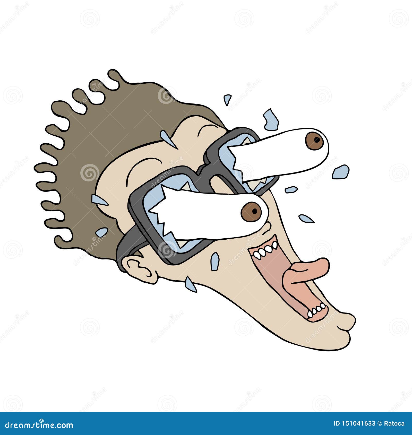 Crazy expression draw stock vector. Illustration of creative - 151041633