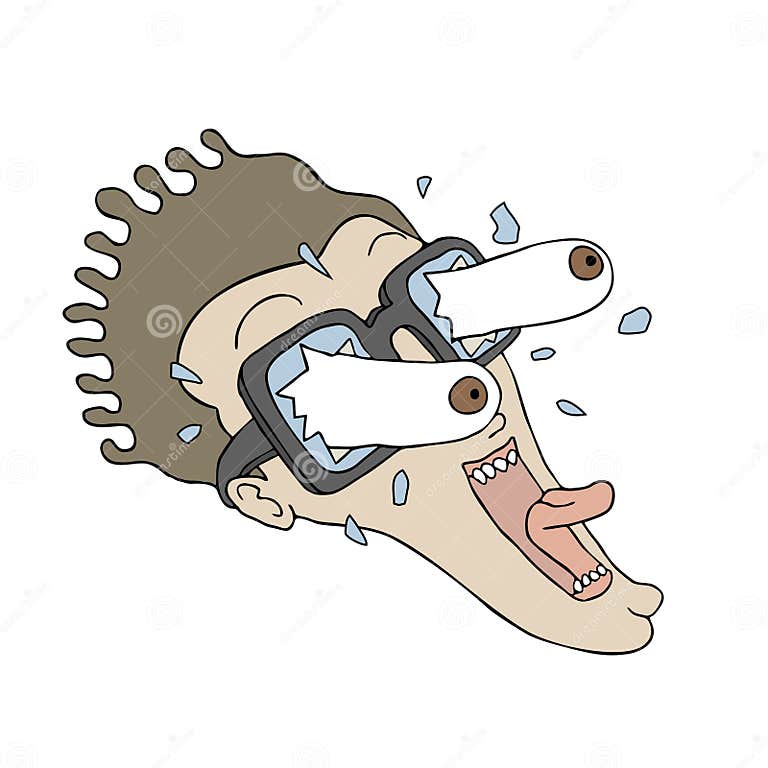 Crazy expression draw stock vector. Illustration of creative - 151041633