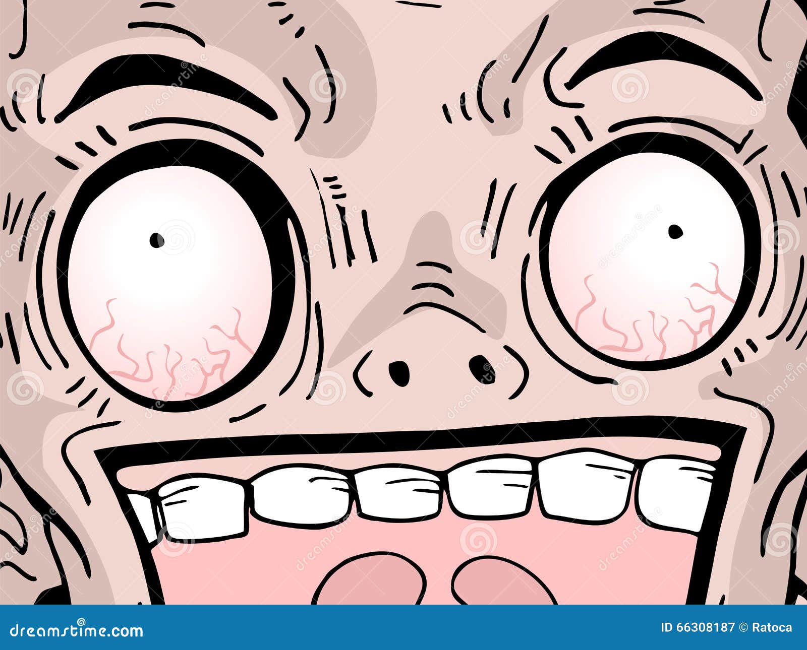 Crazy expression draw stock vector. Illustration of surprise - 66308187