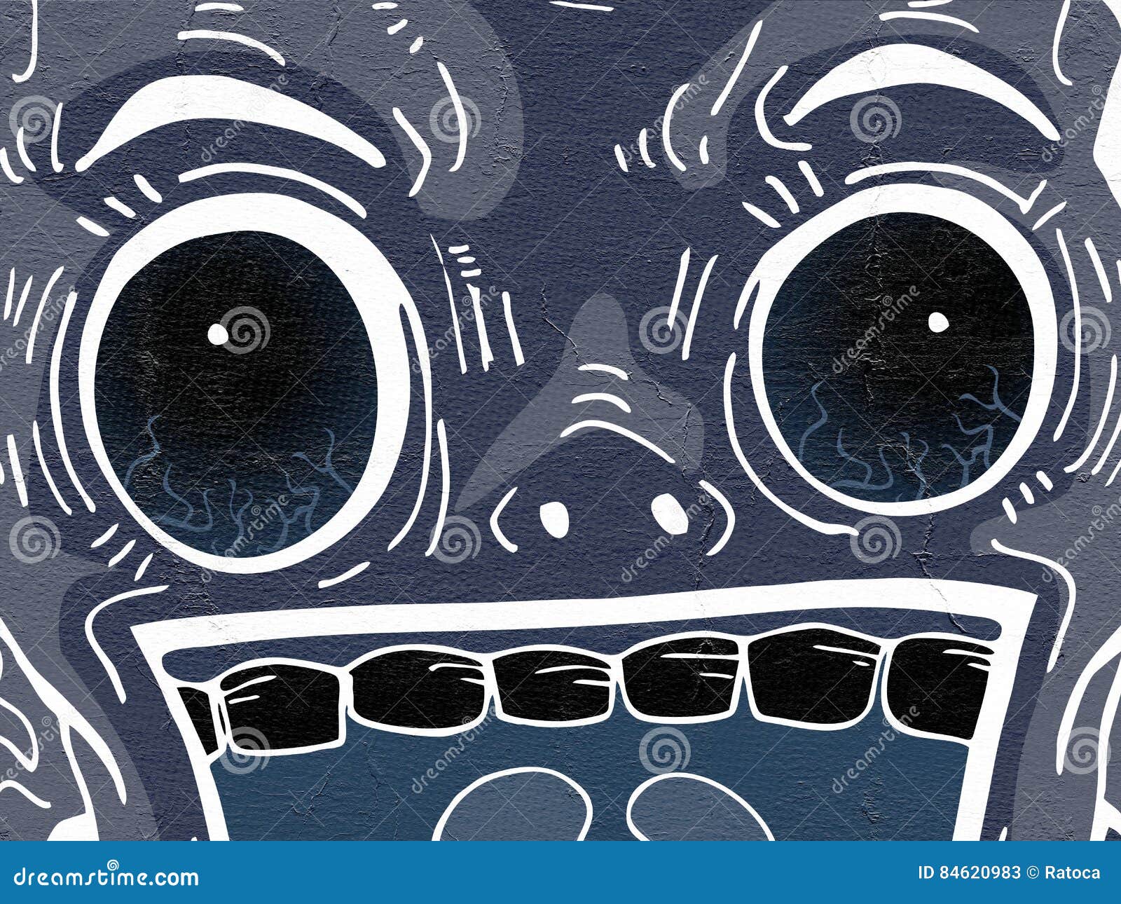 Crazy expression draw stock illustration. Illustration of eyes - 84620983
