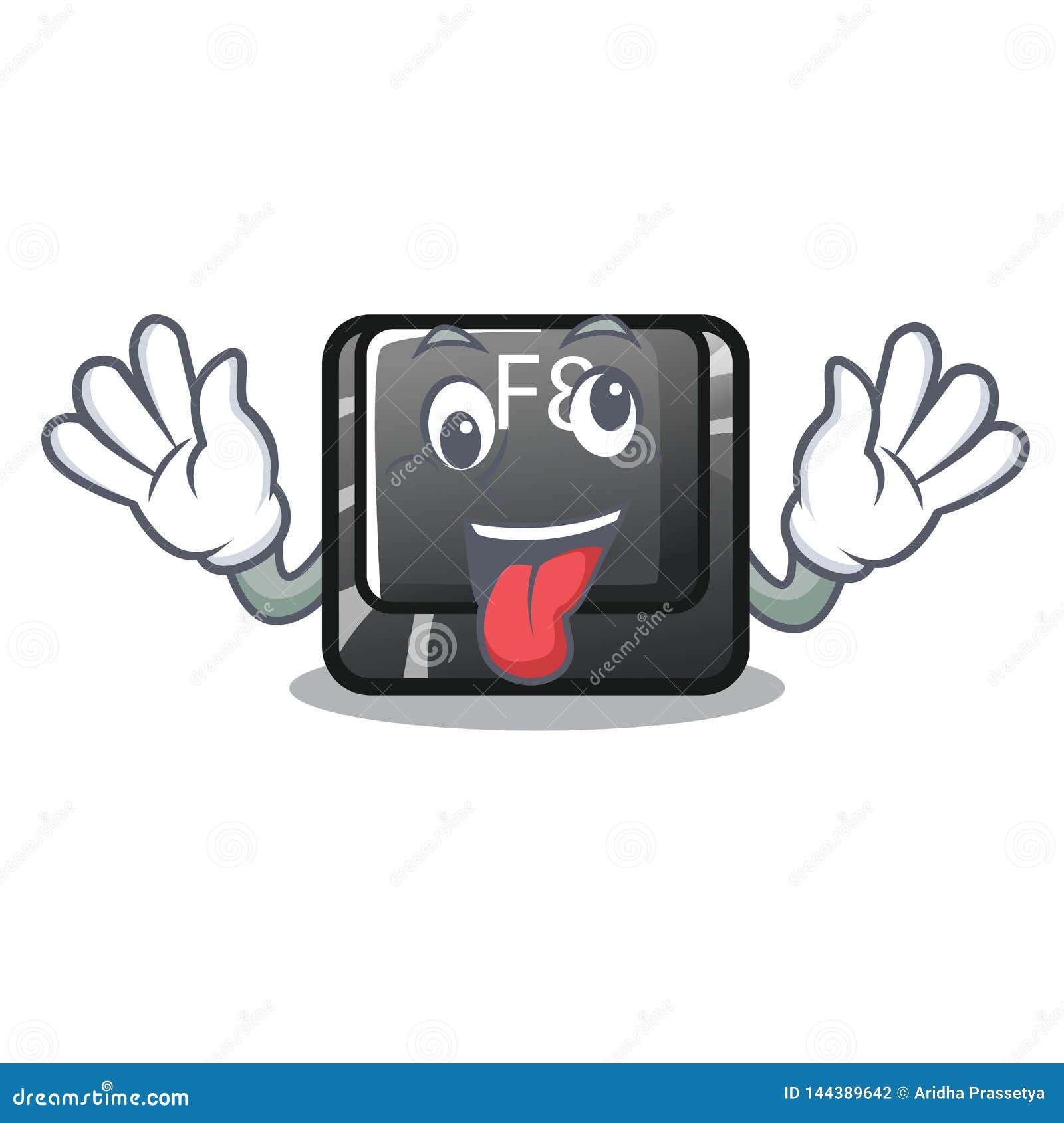 Crazy F8 Button Displayed on Cartoon Keyboard Stock Vector ...