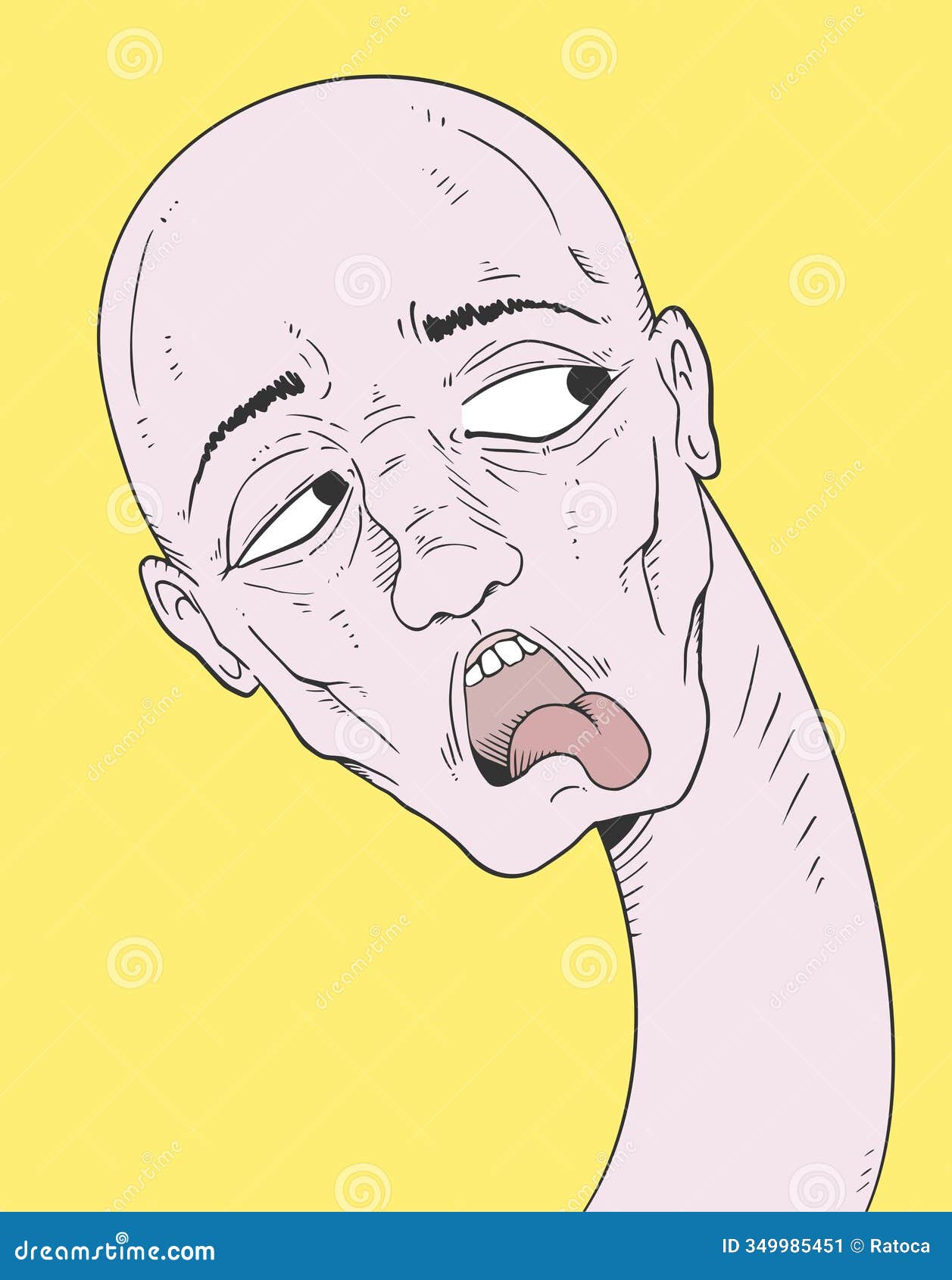 Crazy face draw stock illustration. Illustration of people - 349985451