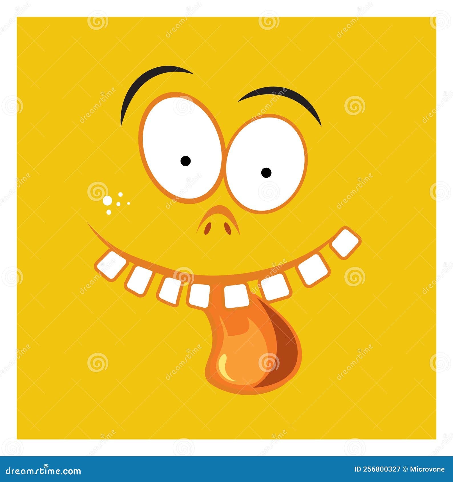 Crazy Face Emoticon Cartoon Vector | CartoonDealer.com #191486795