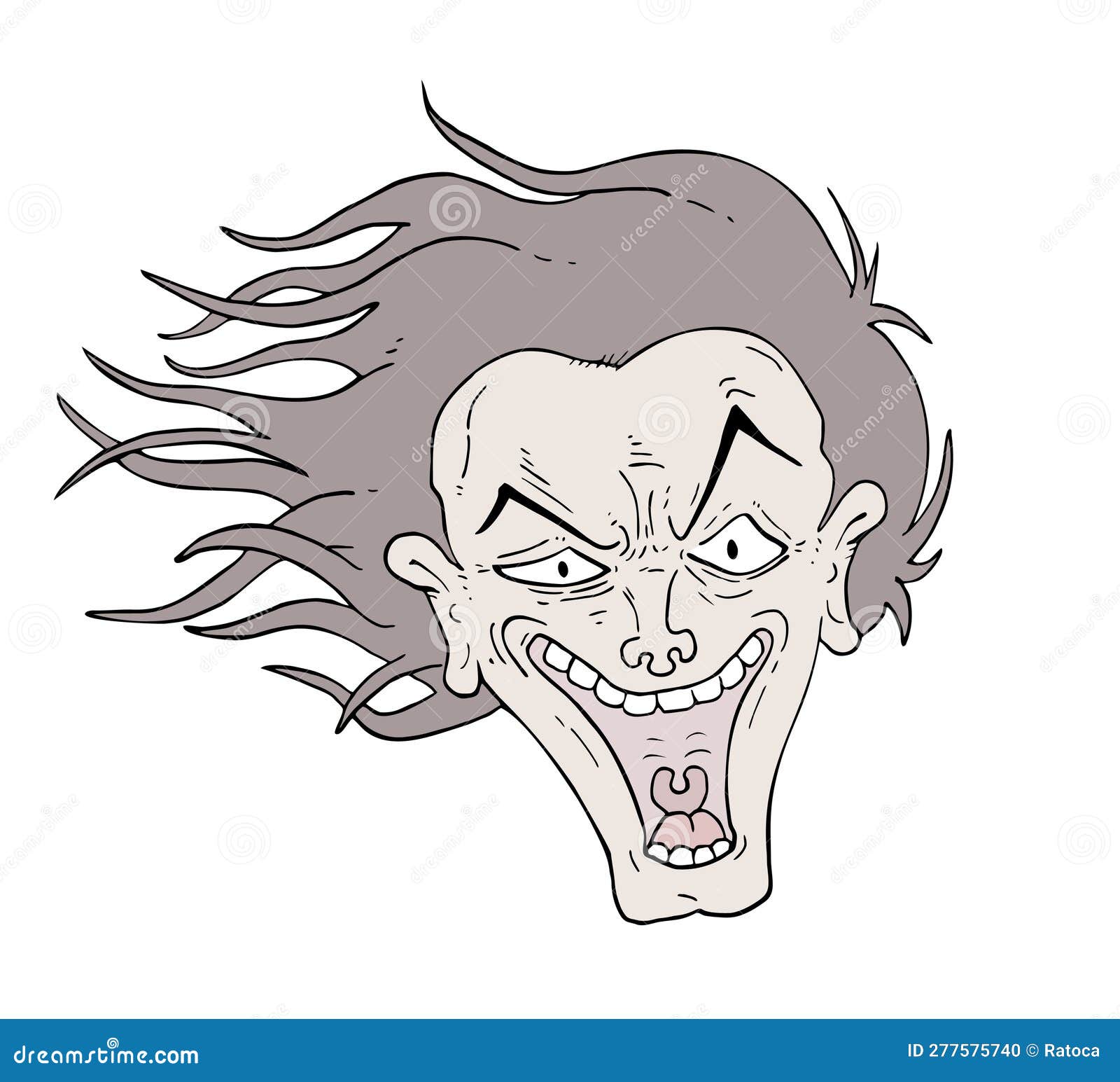Crazy Face Joking Vector Illustration | CartoonDealer.com #277575740