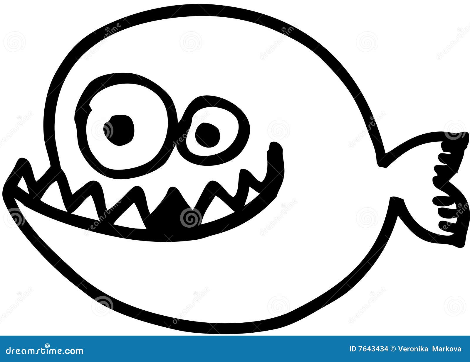 Crazy Fish Vector Illustration | CartoonDealer.com #7643434