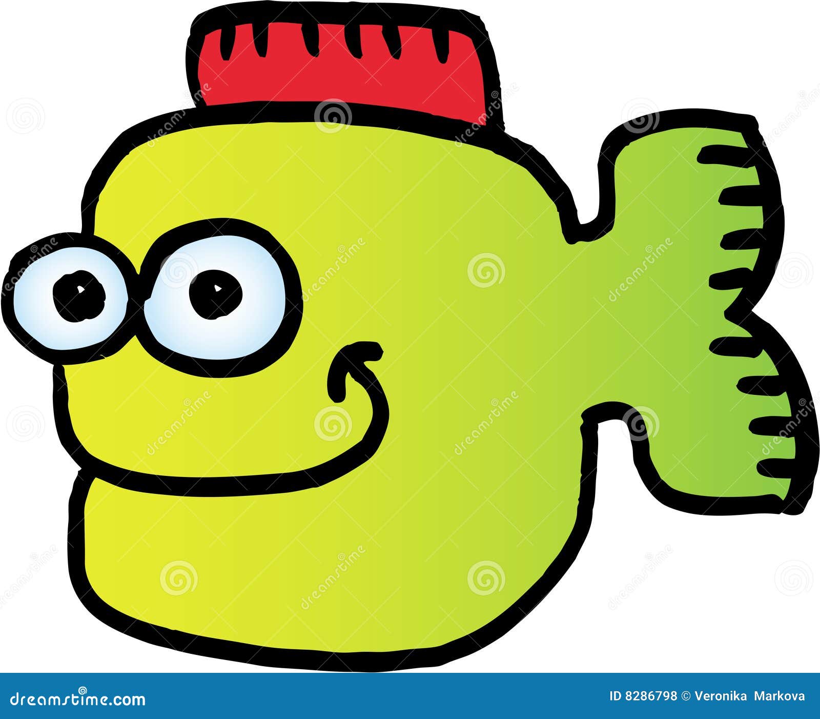 Crazy Fish stock vector. Illustration of crazy, animal - 8286798