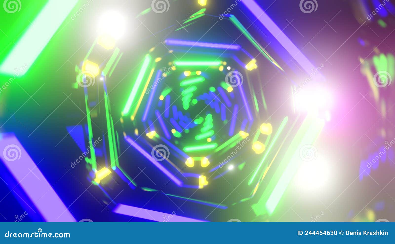 Flight Pentagonal Spiral Tunnel Stock Footage - Video of science ...