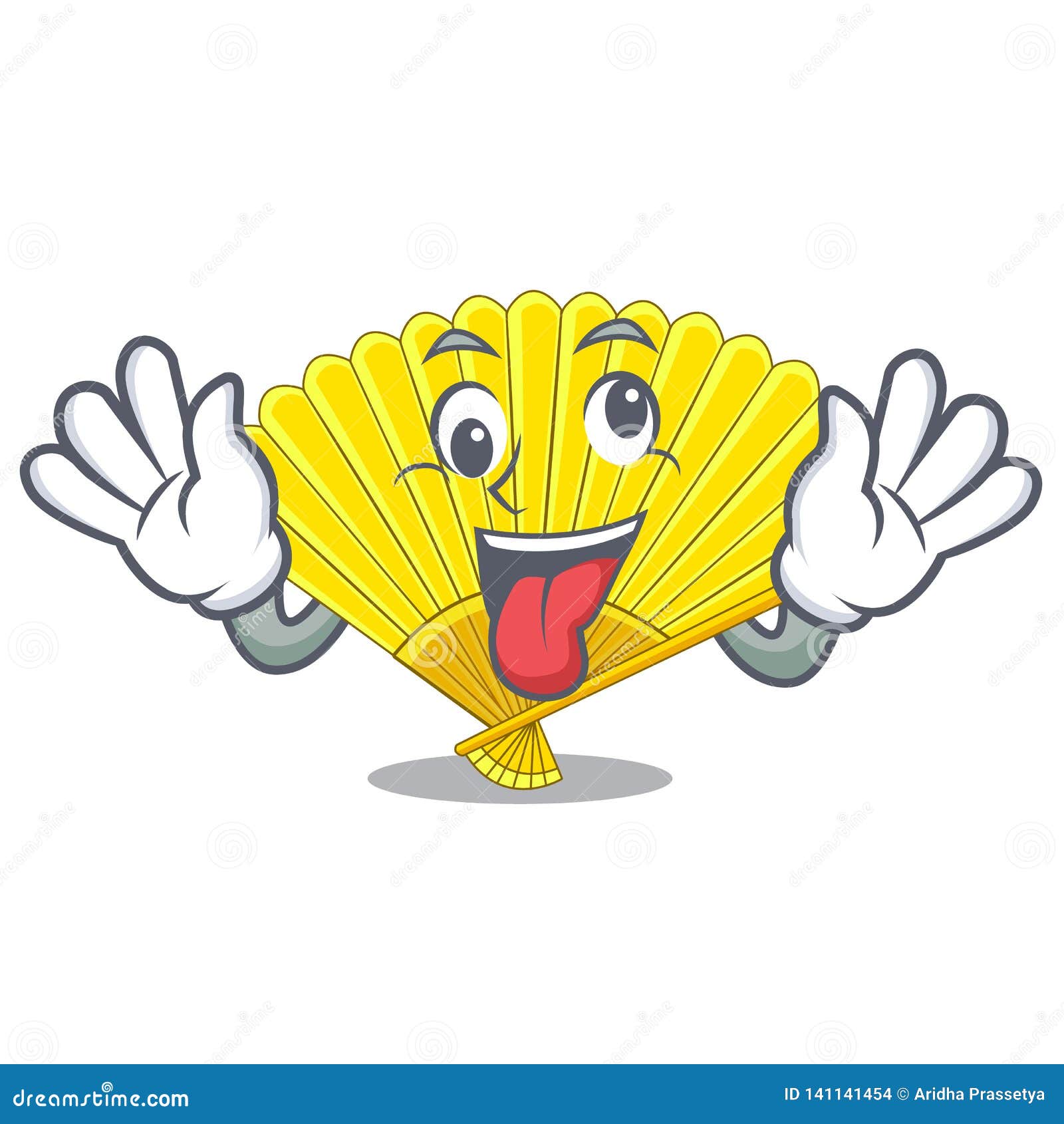Crazy Folding Fan Isolated with the Cartoon Stock Vector - Illustration ...