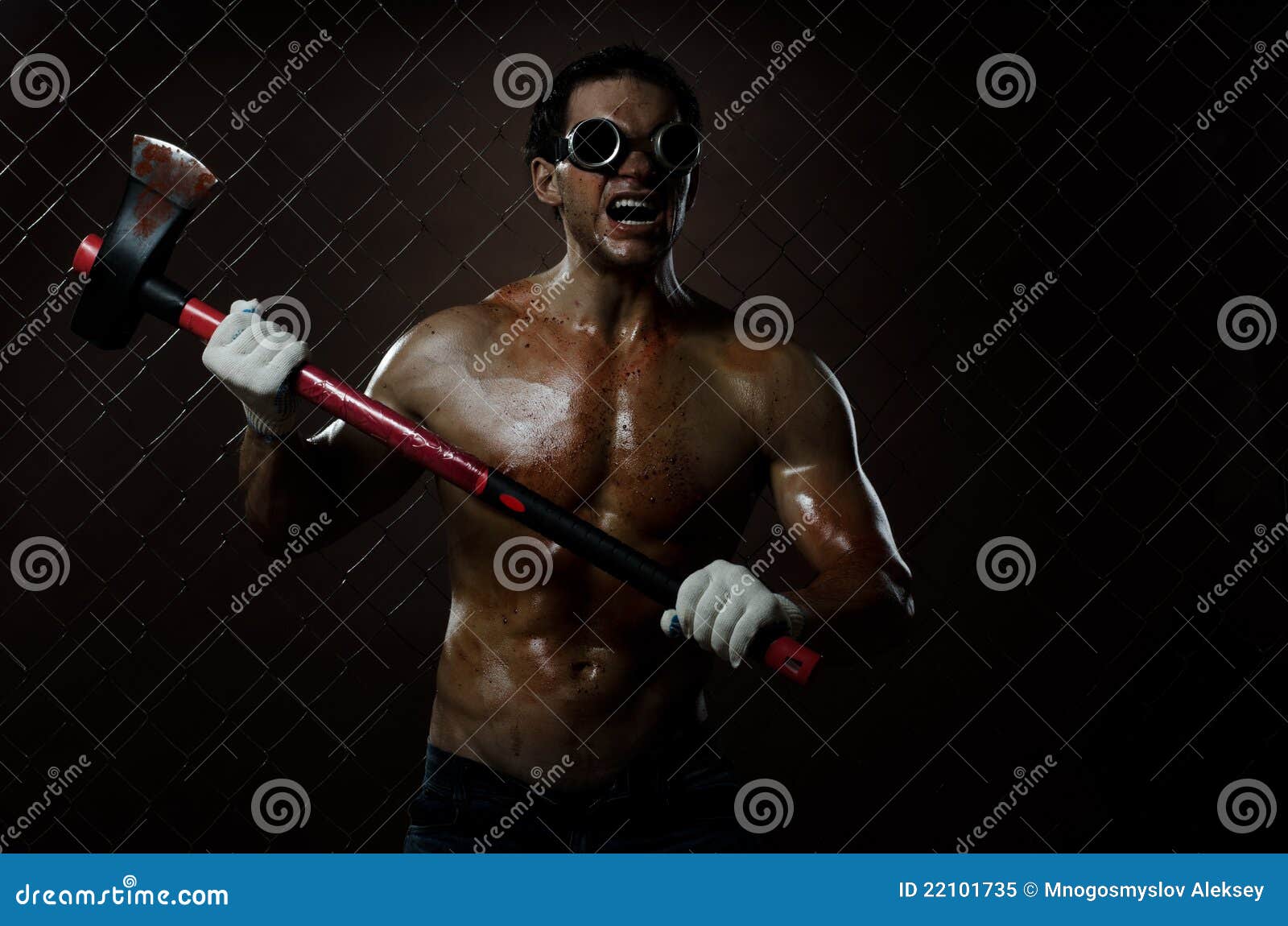 Crazy frenzied chopper stock image. Image of assassin - 22101735