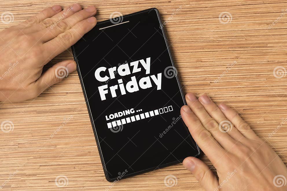 Crazy Friday stock image. Image of ecommerce, mobile - 139820867