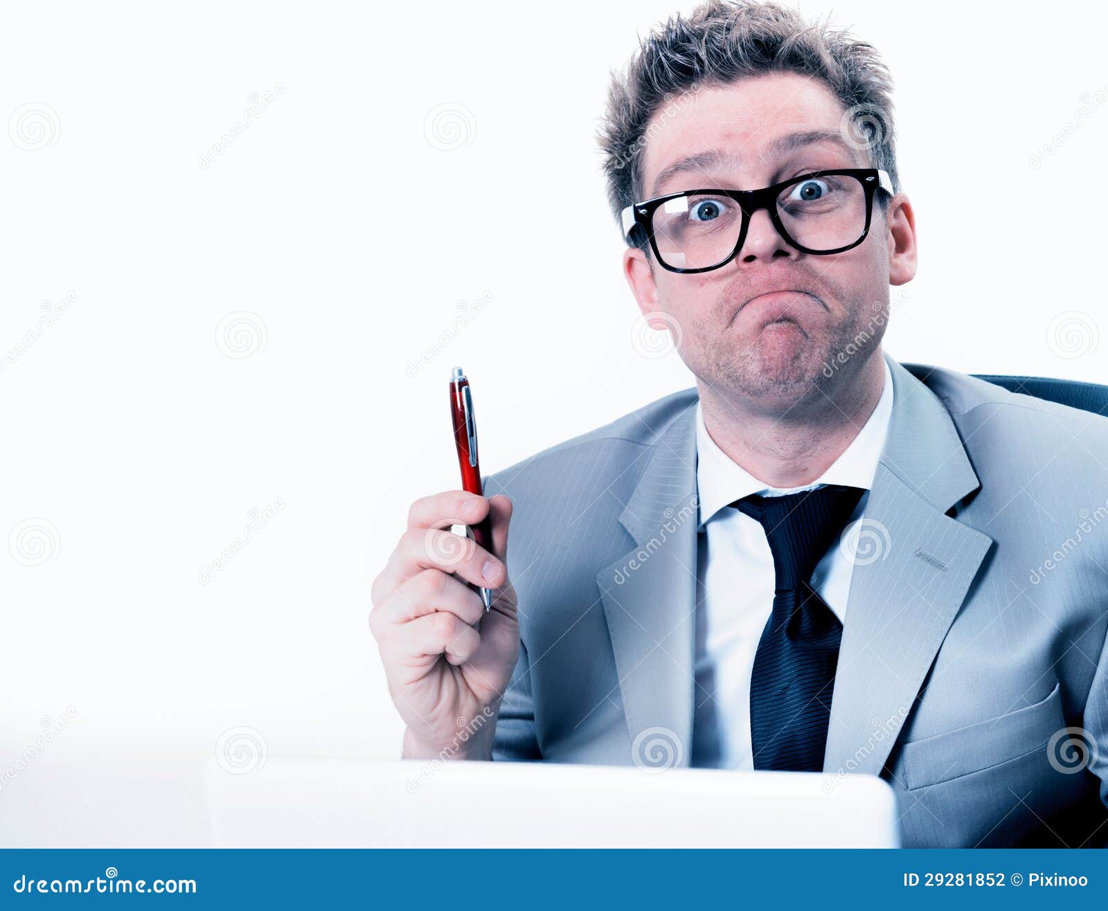 Crazy and Funny Manager Stressed at Work Stock Photo - Image of funny ...