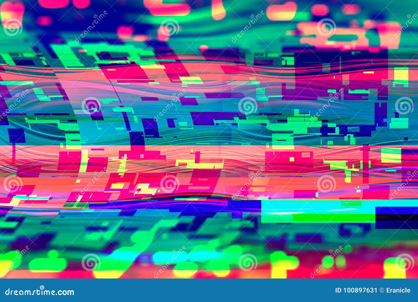 Crazy glitch background stock illustration. Illustration of television ...