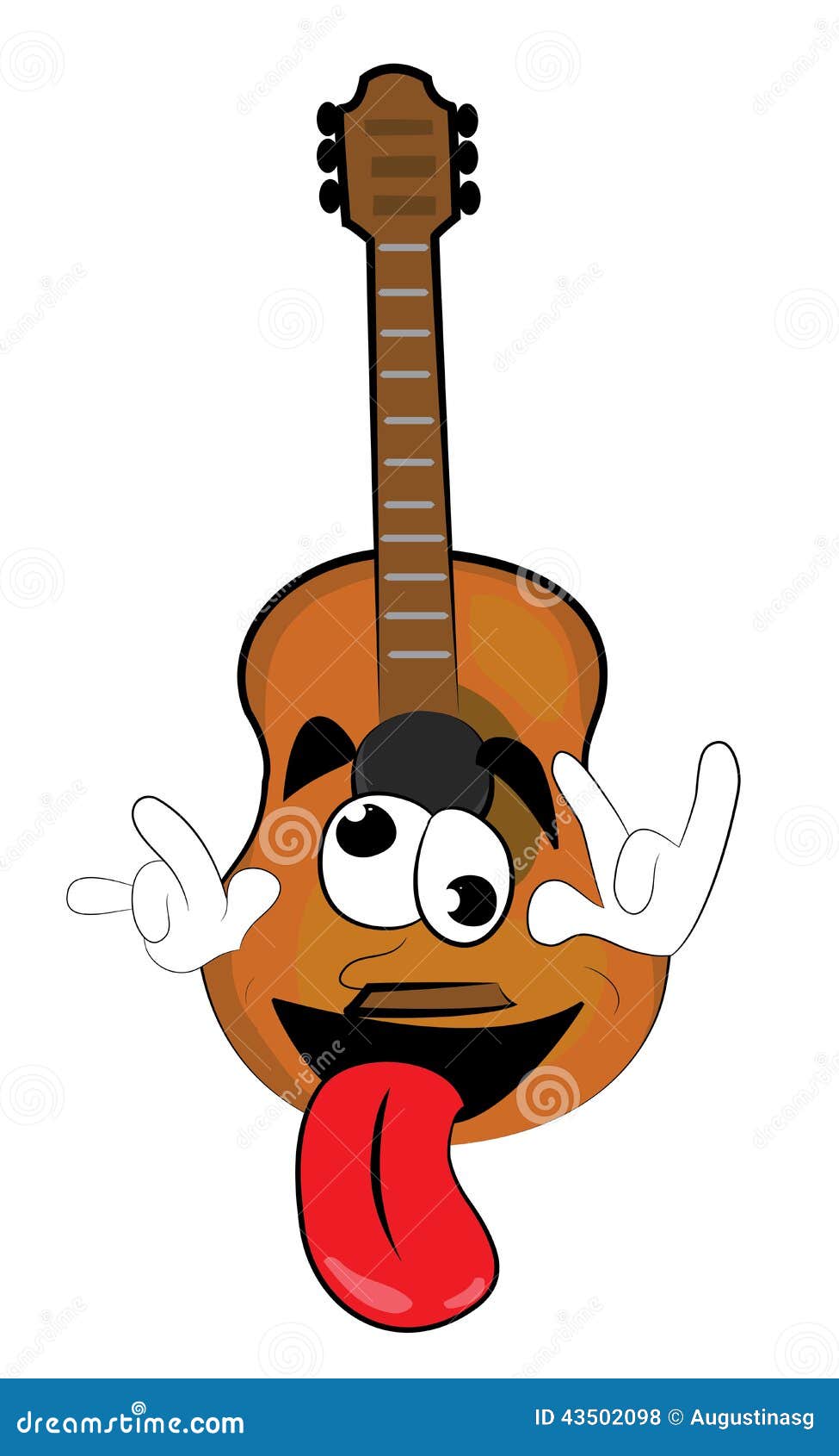 Crazy Guitar Grunge Style Cartoon Vector | CartoonDealer.com #8575829