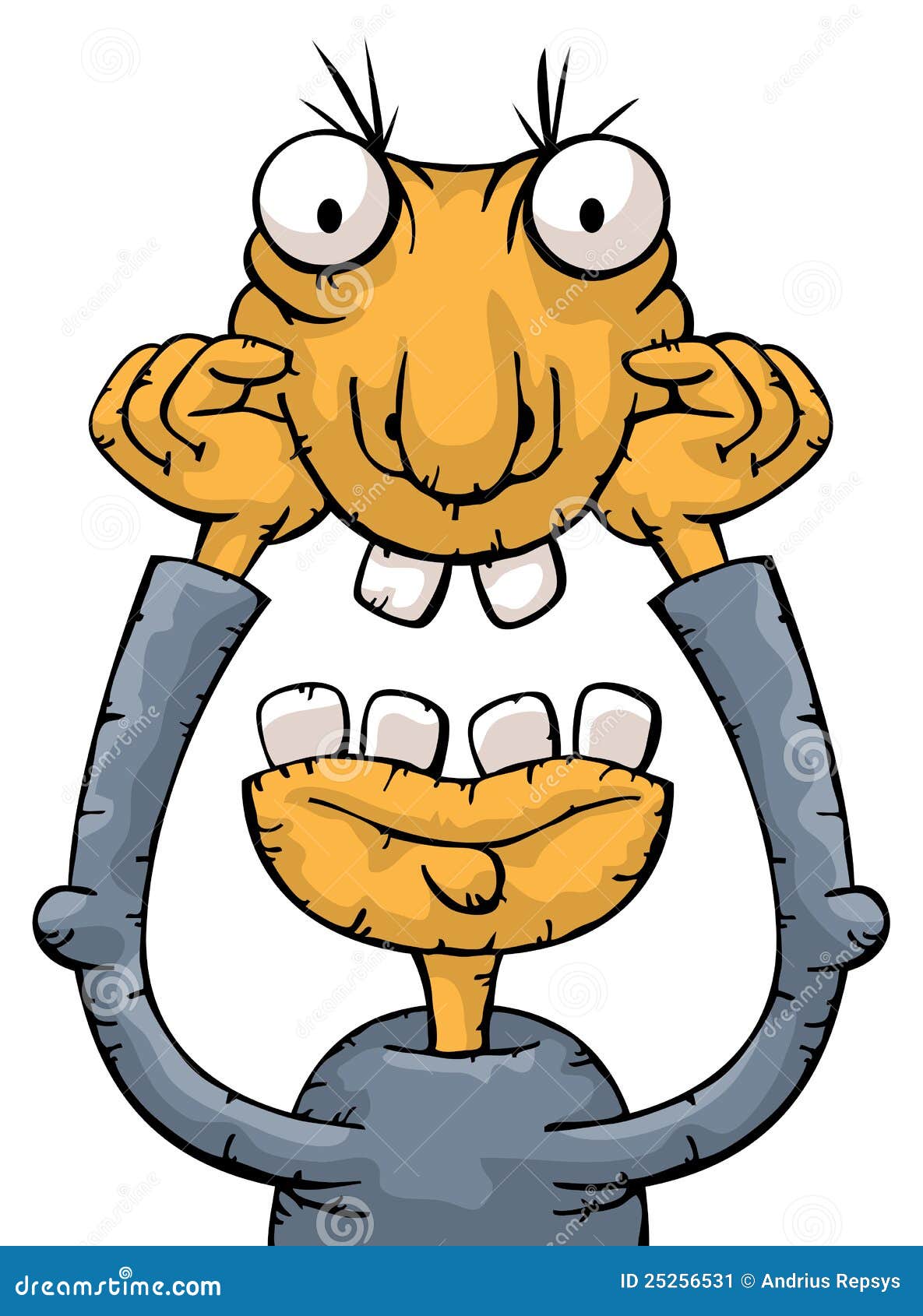 Crazy guy loosing head stock illustration. Illustration of stupid ...