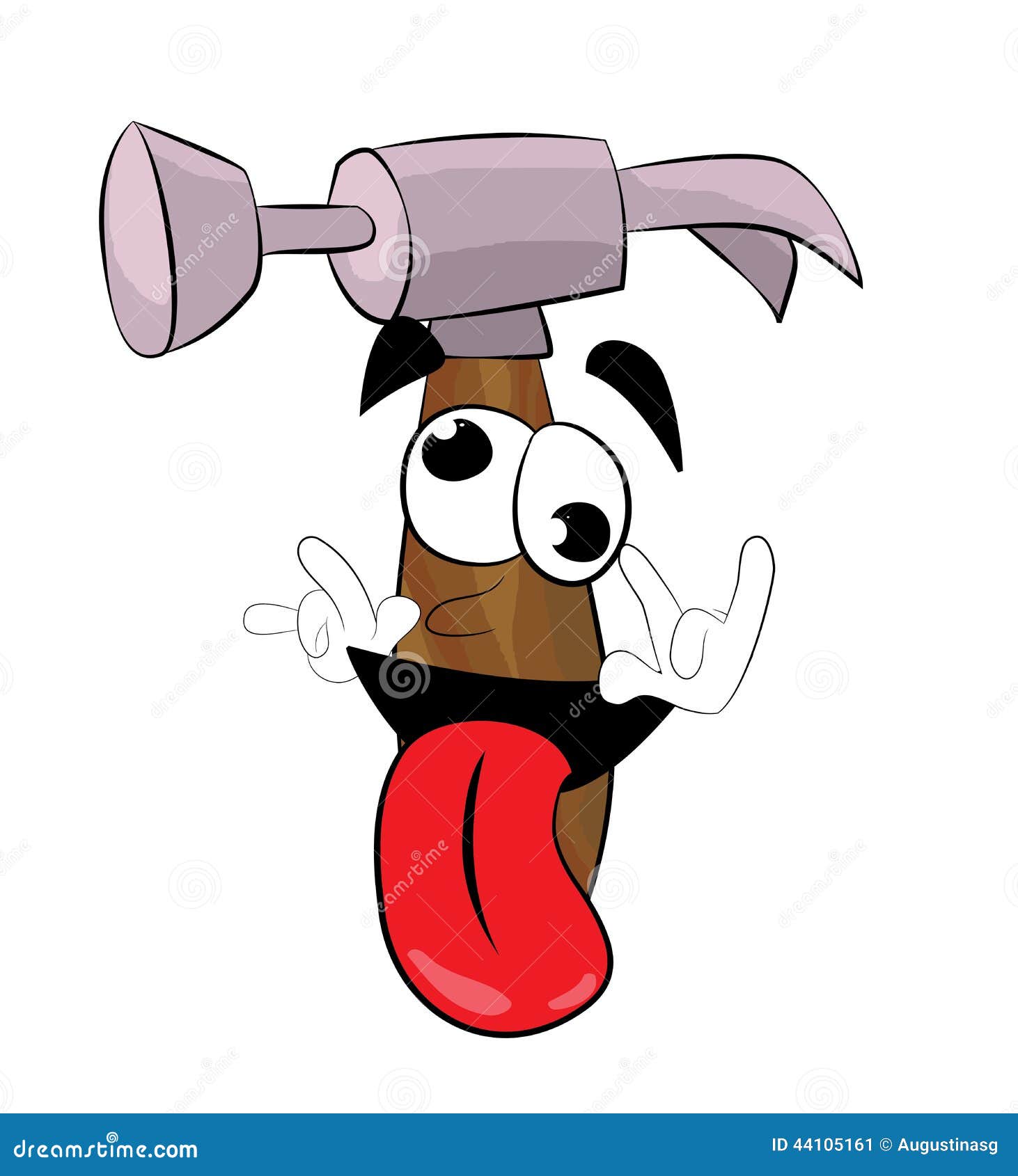 Crazy Hammer Cartoon Stock Illustration | CartoonDealer.com #44105161