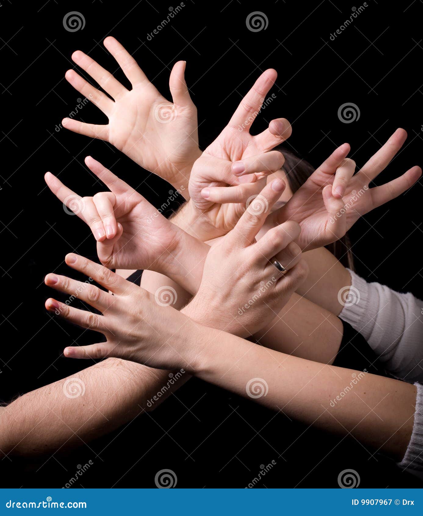 Crazy hands stock image. Image of isolated, group, success - 9907967