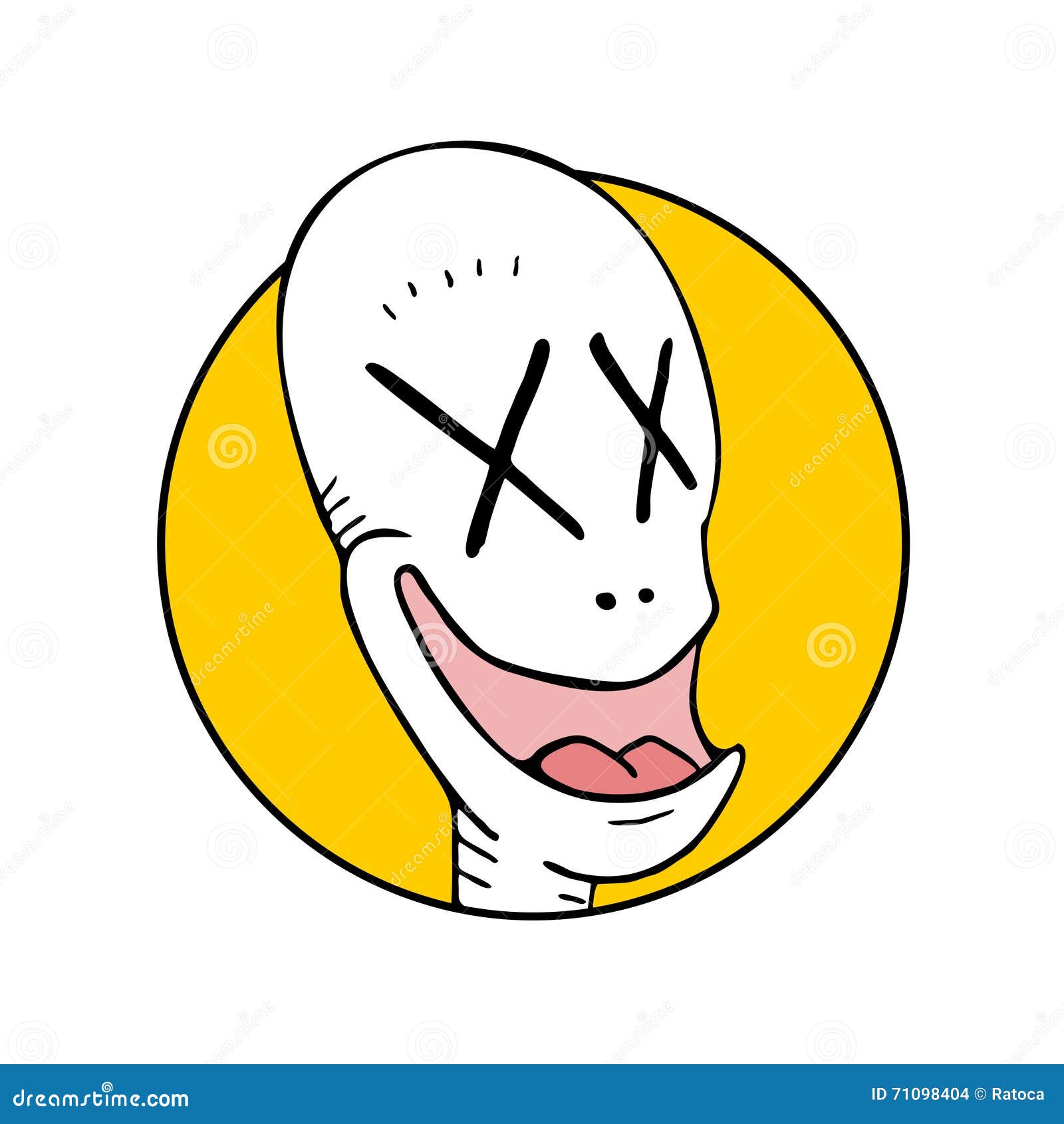 Crazy head stock vector. Illustration of funny, doodle - 71098404