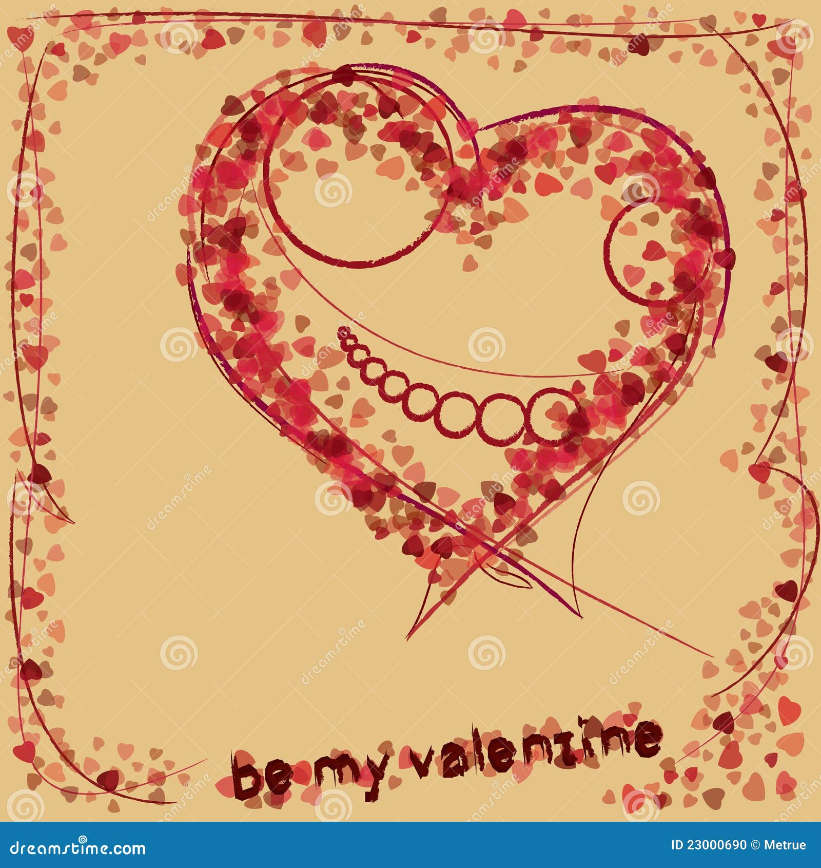 Crazy heart stock vector. Illustration of abstract, drawing - 23000690