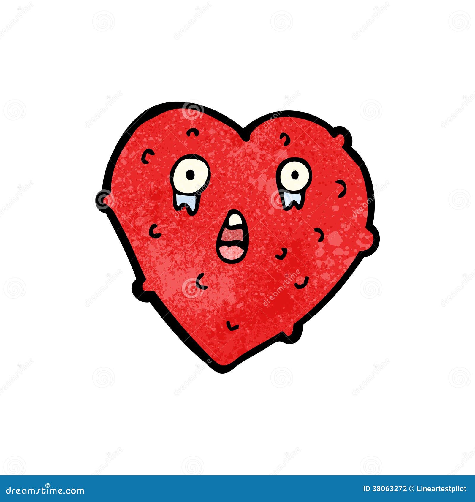 Crazy Heart Cartoon Character Stock Vector - Illustration of clip ...