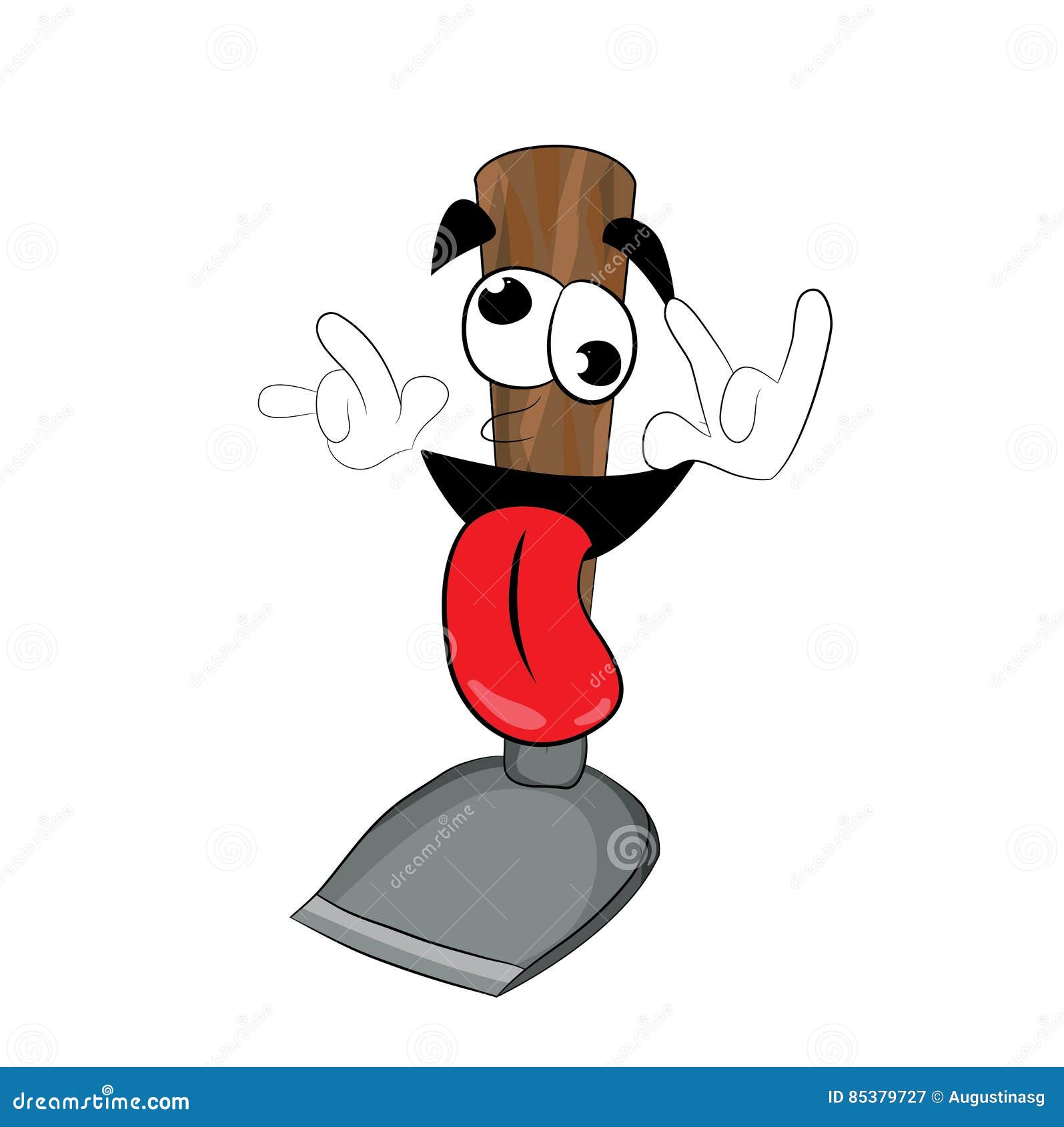 Crazy Hoe cartoon stock illustration. Illustration of white - 85379727