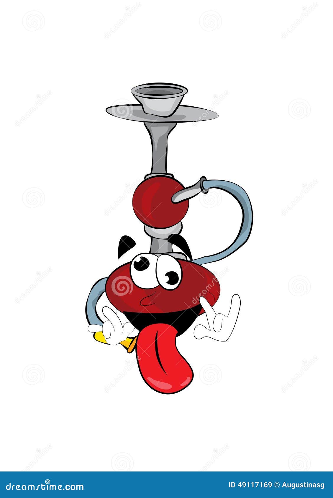 Crazy hookah cartoon stock illustration. Illustration of funny - 49117169