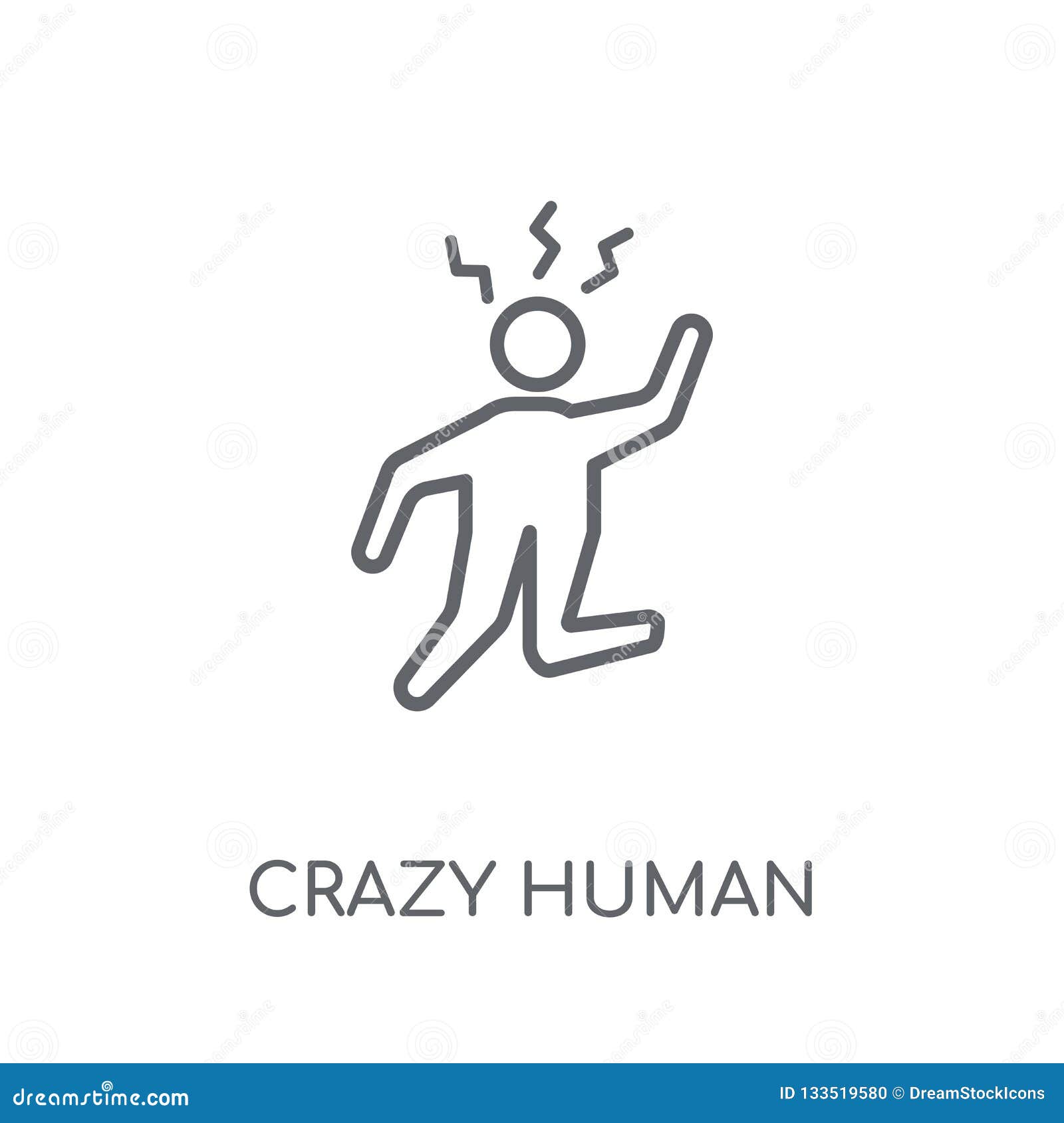 Linear Crazy Emoji Icon From Emoji Outline Collection. Thin Line Crazy ...