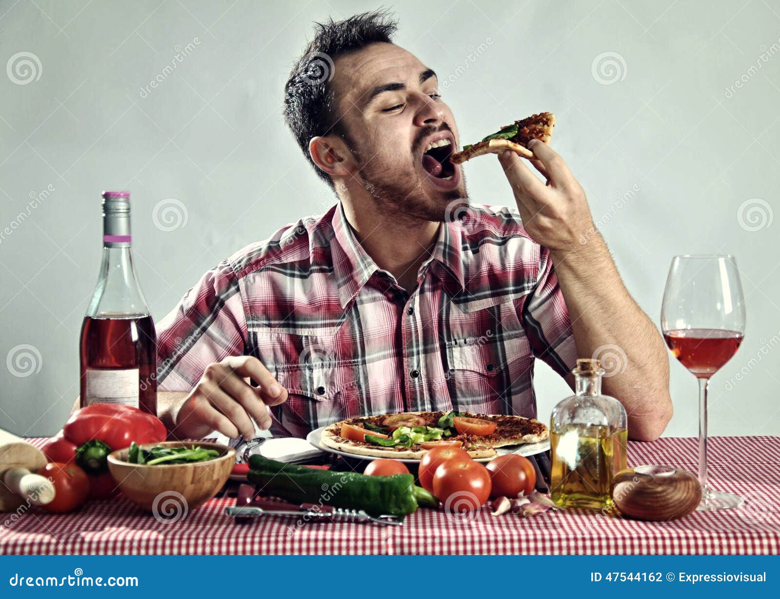 Crazy Hungry Boy Eating Double Cheeseburger Opens His Mouth Wide And ...