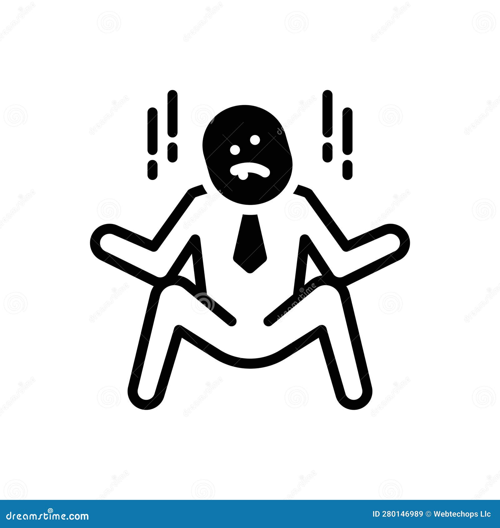 Black Solid Icon for Crazy, Insane and Person Stock Vector ...