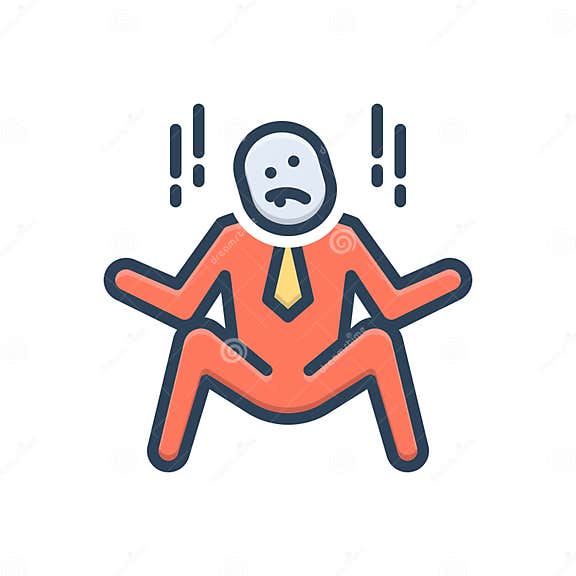 Color Illustration Icon for Crazy, Insane and Person Stock Illustration ...