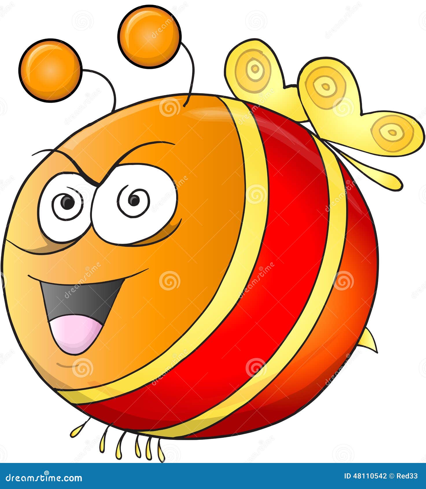 Crazy Insane Bee Vector stock vector. Illustration of crazy - 48110542