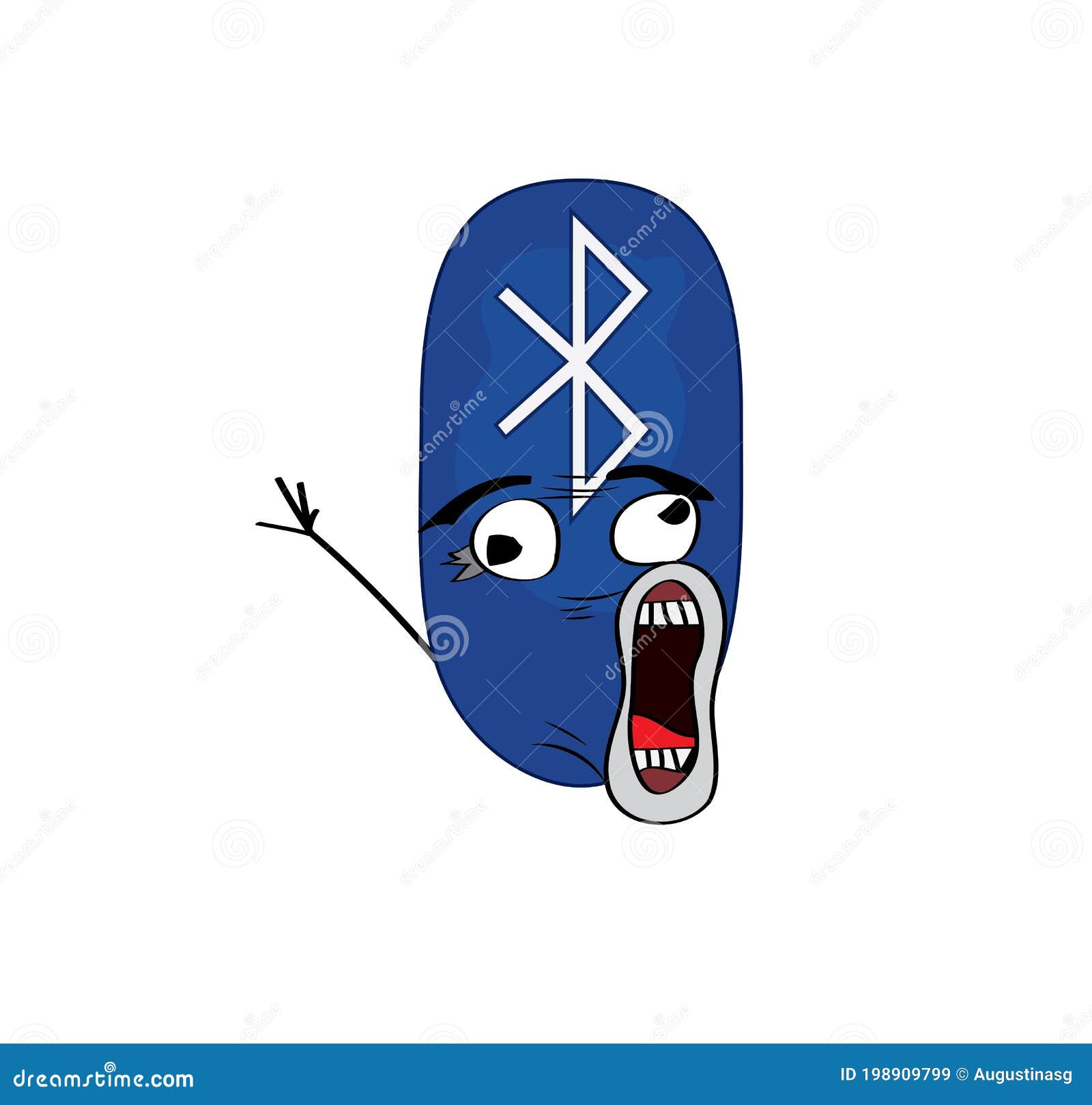 Comic Internet Meme Illustration Of Bluetooth Symbol | CartoonDealer ...