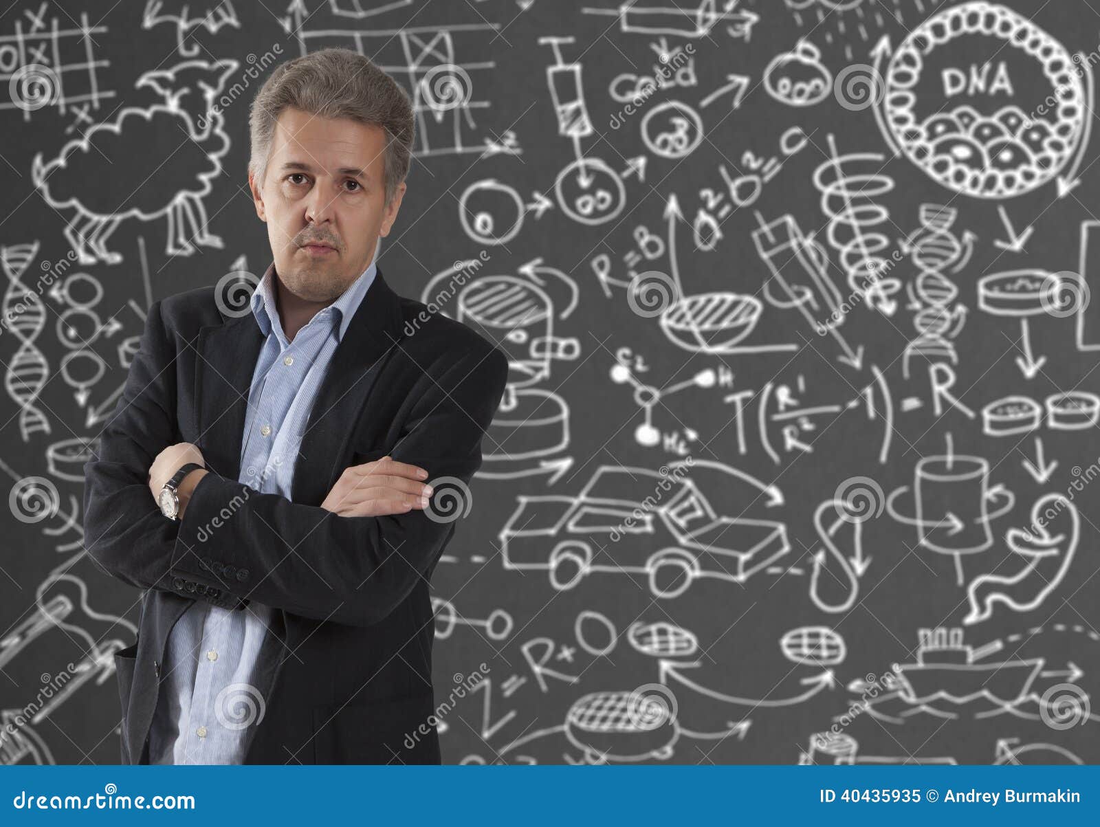 Crazy inventor stock image. Image of laboratory, concentration - 40435935