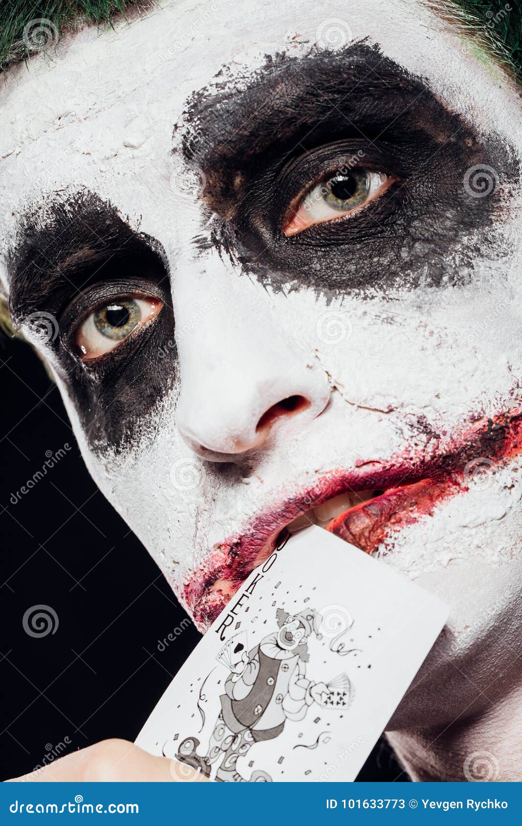 Crazy Joker Face. Halloween Stock Image - Image of black, expression ...