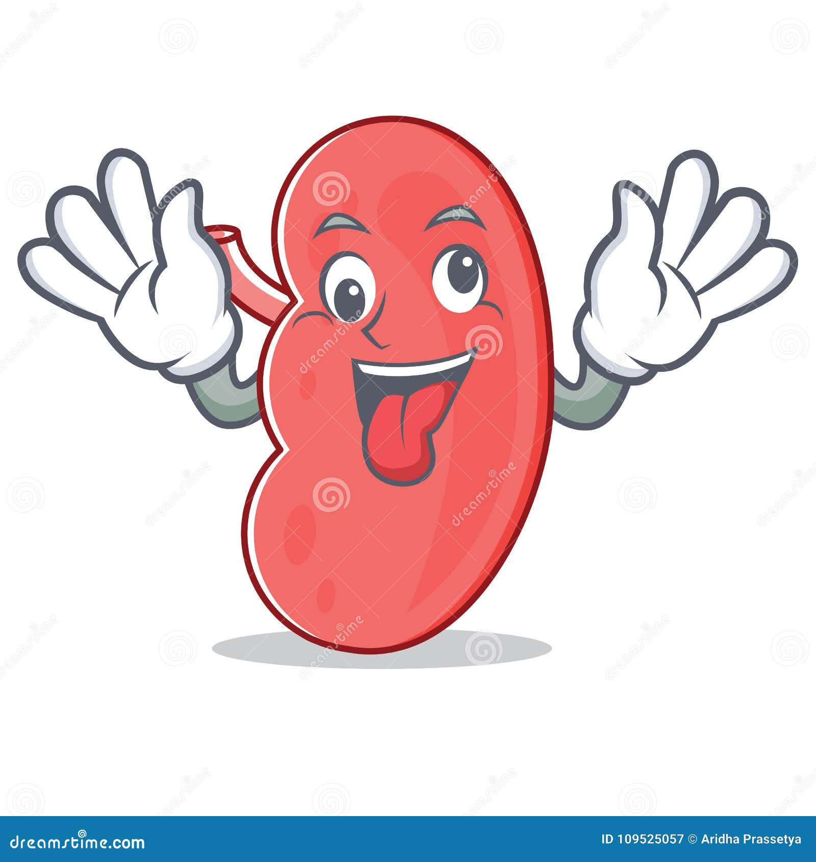 Crazy Kidney Mascot Cartoon Style Stock Vector - Illustration of cute ...