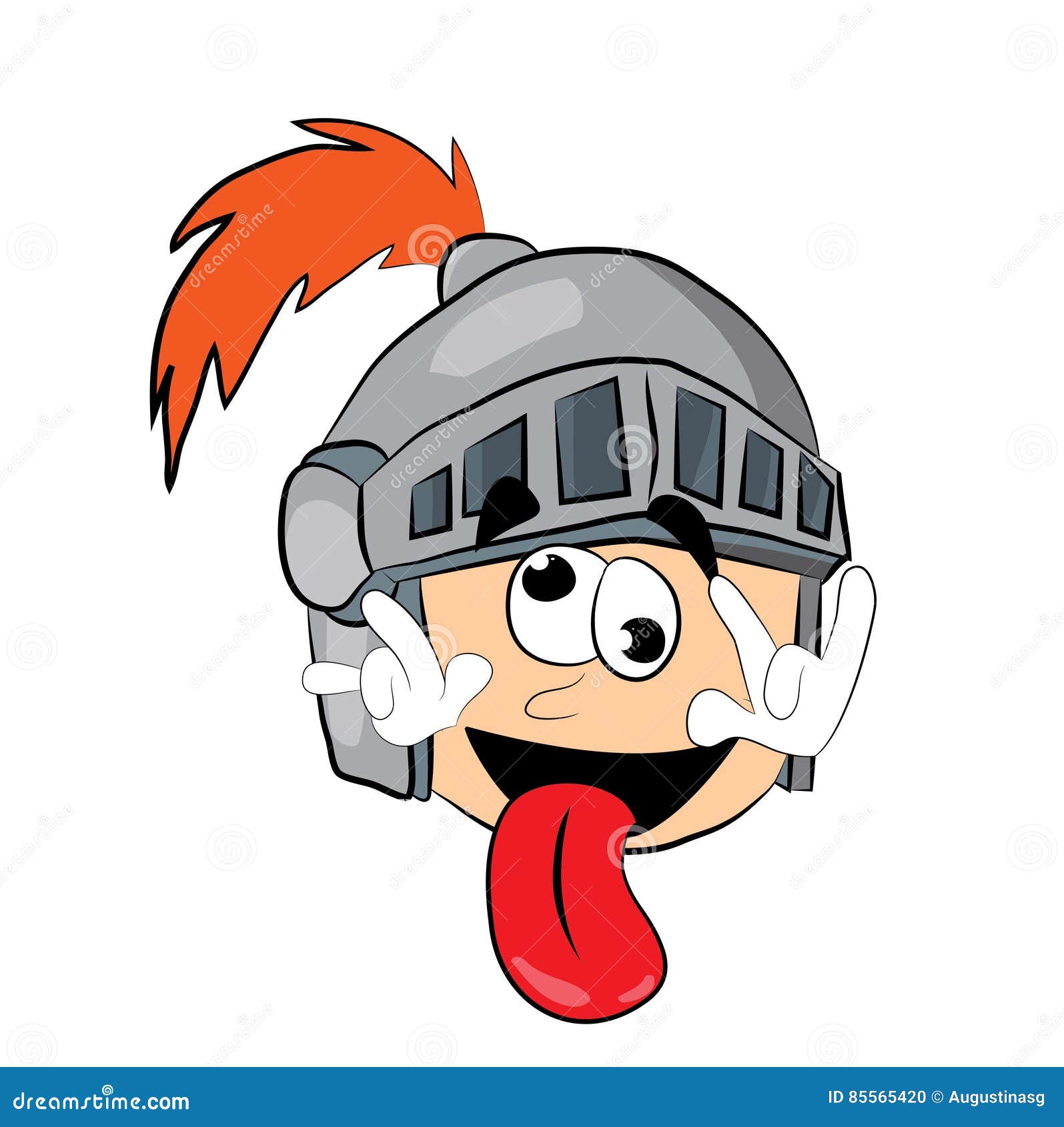 Crazy knight head cartoon stock illustration. Illustration of knight ...