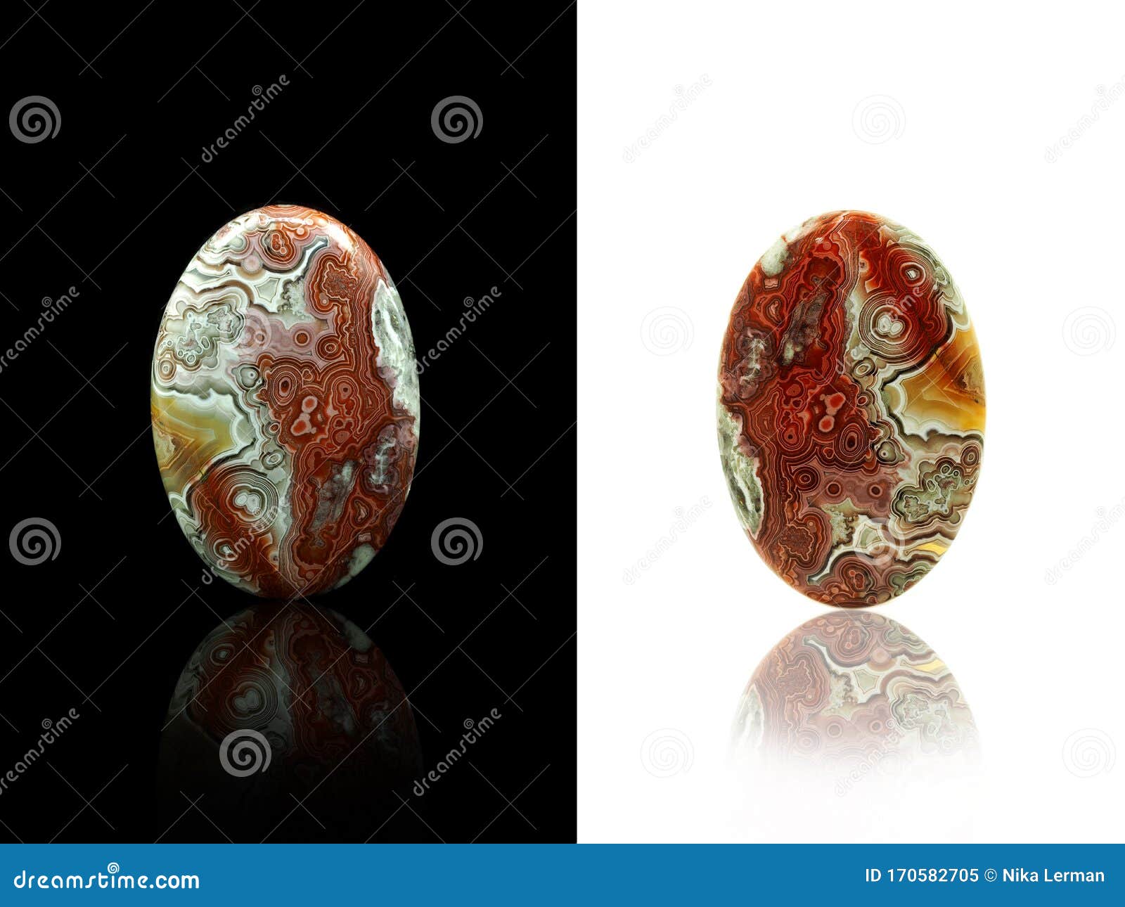 Crazy Lace Agate on a Black and White Backgrounds Stock Image - Image ...