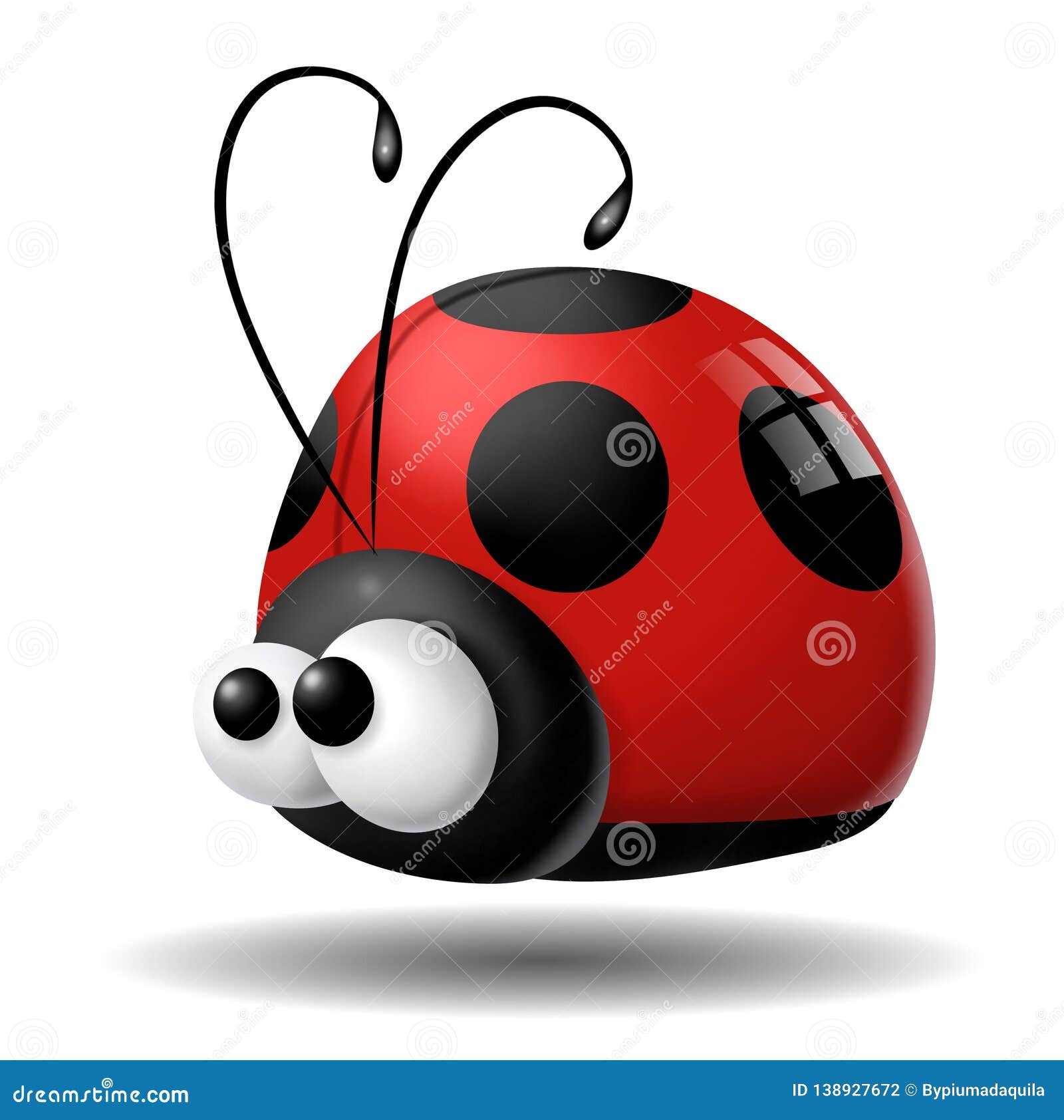 Crazy ladybug stock illustration. Illustration of hand - 138927672