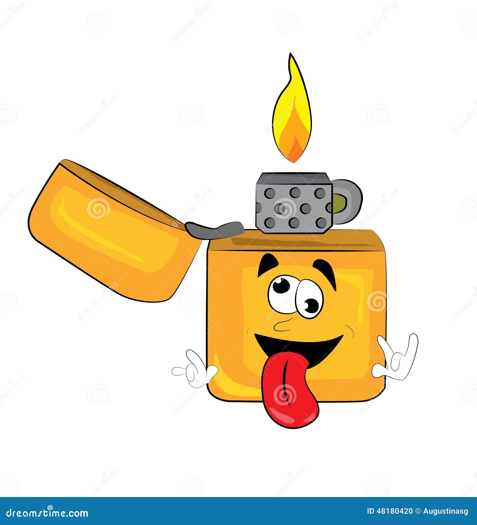 Crazy lighter cartoon stock illustration. Illustration of comic - 48180420
