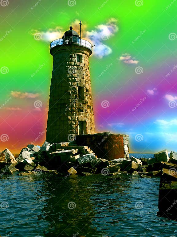 Crazy Lighthouse stock photo. Image of lighthouse, clouds - 10466