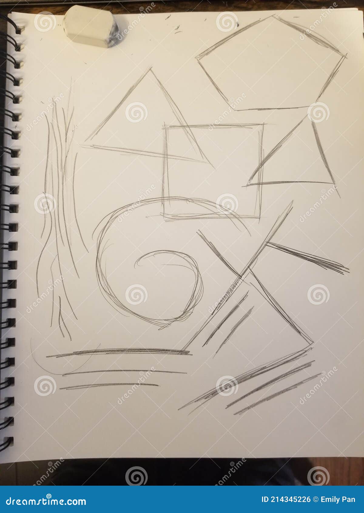 Crazy Line Sketches stock photo. Image of diagram, sketches - 214345226