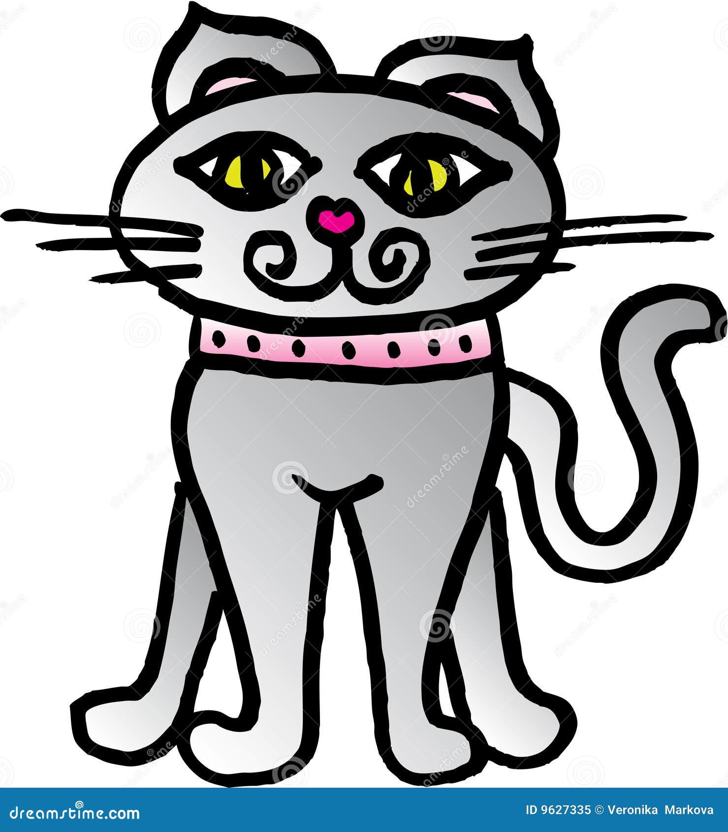 Crazy little cat stock vector. Illustration of funny, little - 9627335