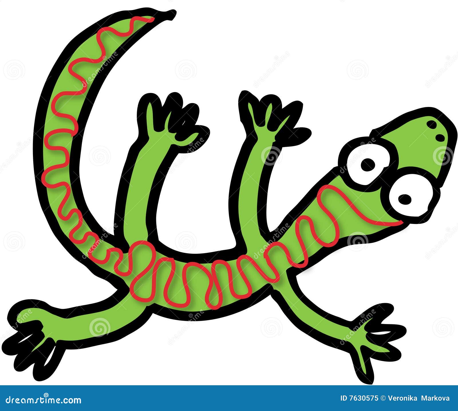 Crazy lizard stock vector. Illustration of colorful, illustrated - 7630575