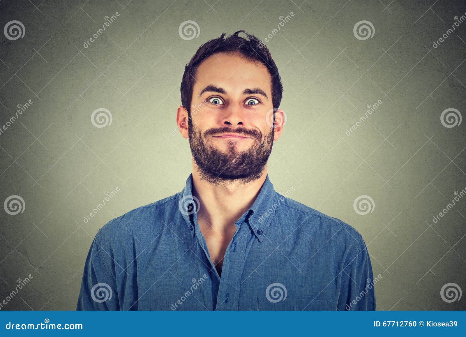 Crazy Looking Man Making Funny Faces Stock Photo - Image of happy ...
