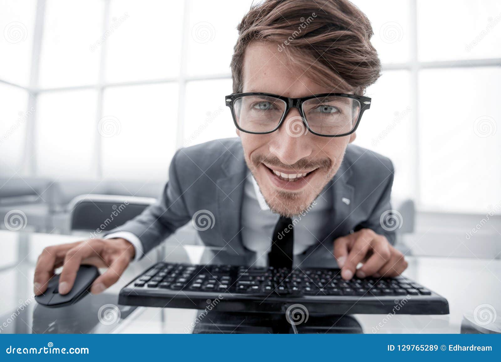 Crazy Looking Man Typing on the Keyboard Stock Image - Image of office ... Crazy Looking Man Typing on the Keyboard Stock Image - Image of office ...