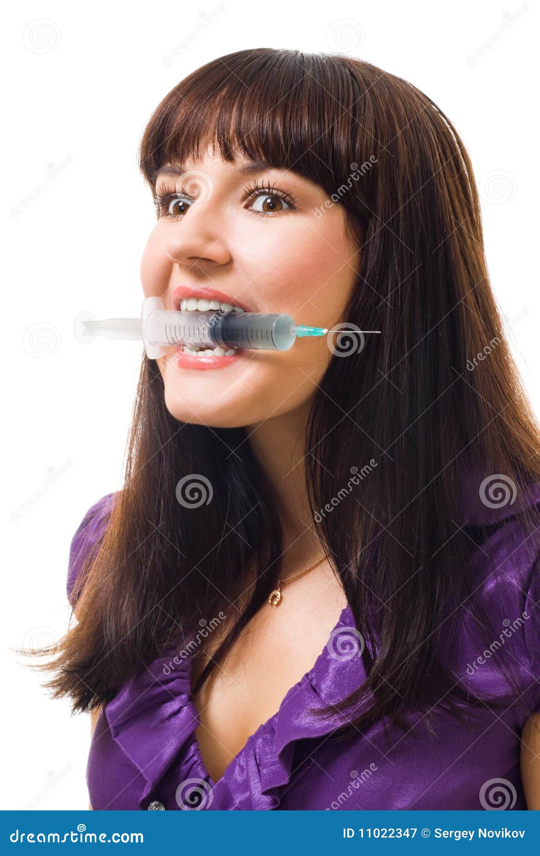Crazy Looking Woman with Syringe Stock Image - Image of crazy ...
