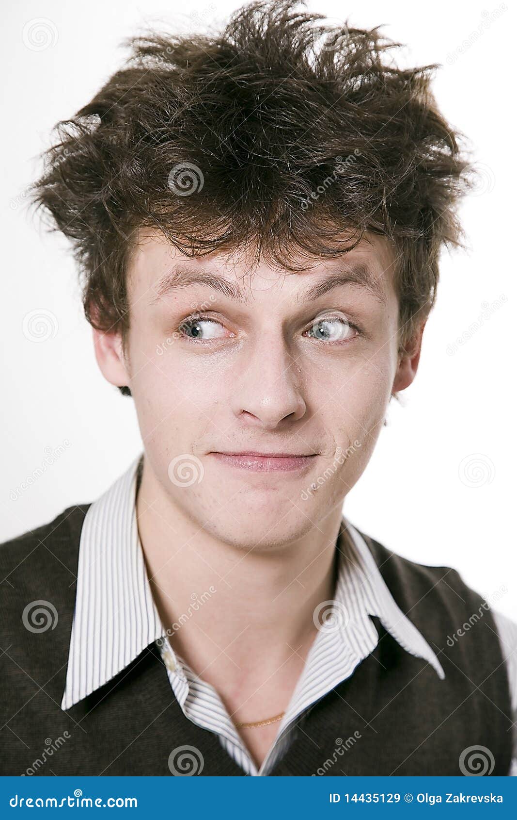 Crazy man stock image. Image of ideas, attitude, exam - 14435129
