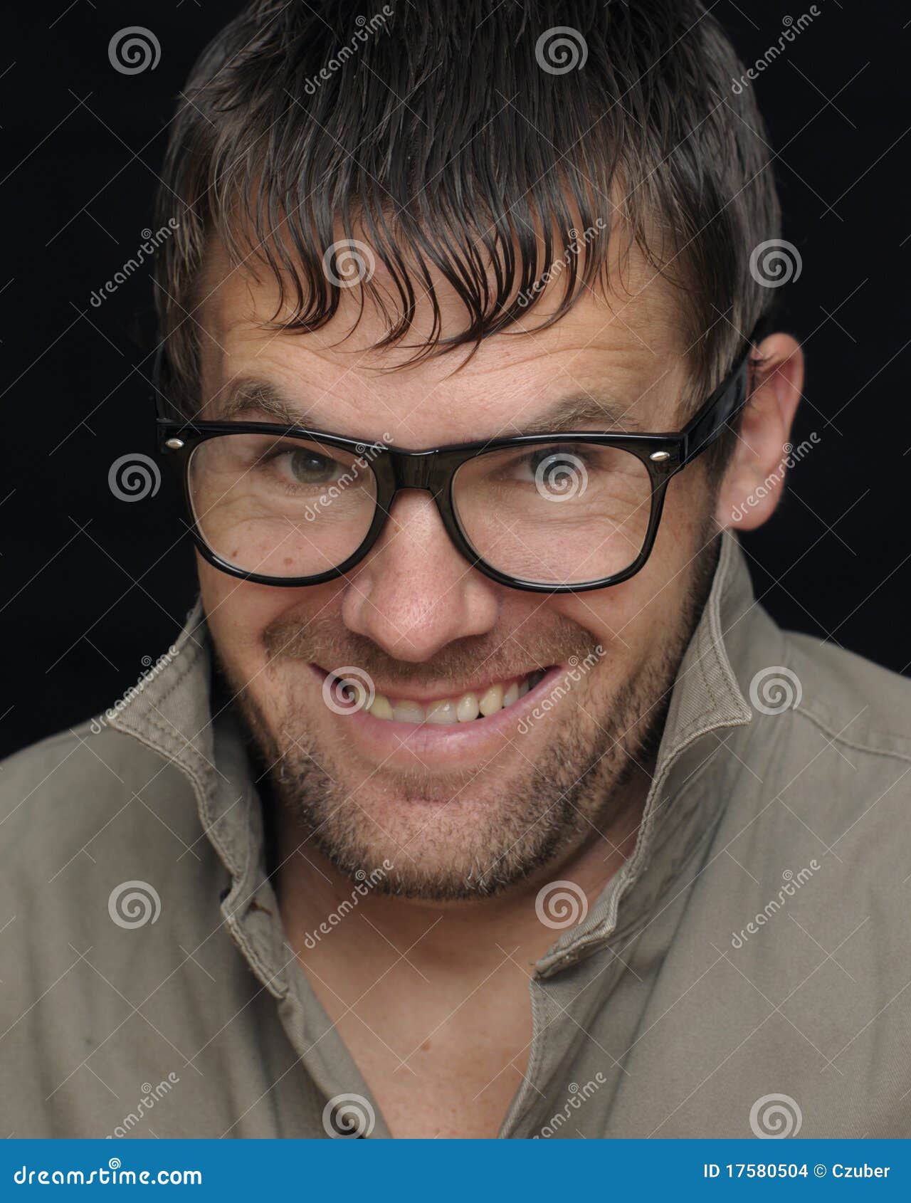 Crazy man stock photo. Image of glasses, face, weird - 17580504